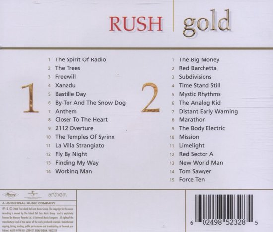 Rush - Gold, Rush | CD (album) | Muziek | bol.com