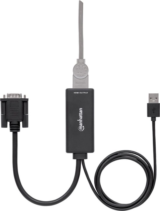 Manhattan 152426 video kabel adapter 1 m USB Type-A + VGA (D-Sub) HDMI ...