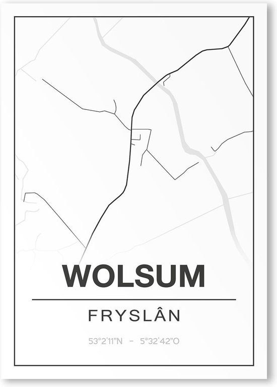 Poster/plattegrond WOLSUM - A4 | bol