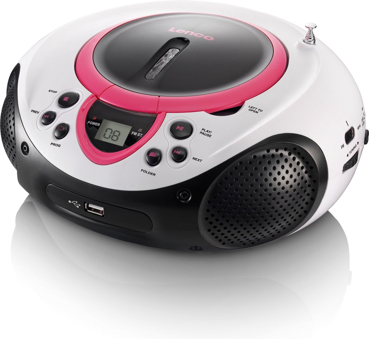 bol.com | Lenco SCD-38 - Draagbare radio CD-speler met USB aansluiting ...