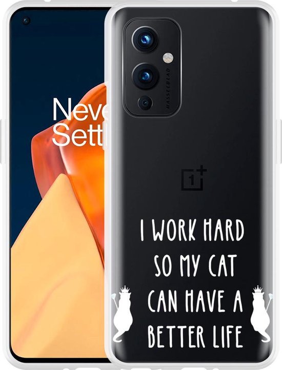 OnePlus 9 Hoesje Royalty Cat - wit - Designed by Cazy | bol.com