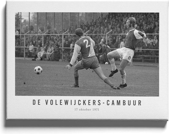 Walljar - De Volewijckers - Cambuur '71 - Zwart wit poster met lijst | bol