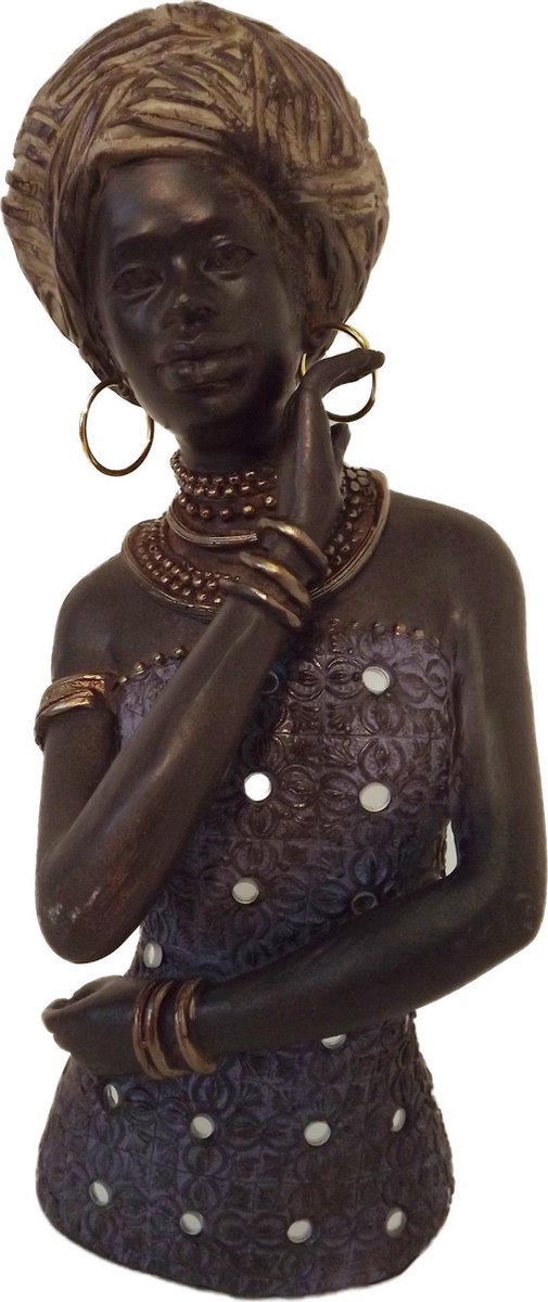 Decoratief Beeld - Afrikaanse Borstbeeld Afia Afrikaanse Beelden Stenen ...