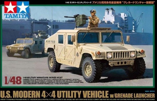 1:48 Tamiya 32567 US Modern 4x4 Utili.Vehicle 4x4 w/Gren. Plastic kit | bol