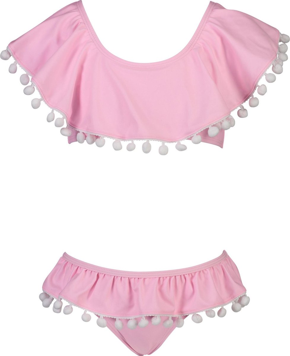 Snapper Rock - Flounce Bikini voor meisjes - Pom Pom - Roze - maat 86 ...