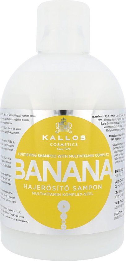 Kallos - Banana Fortifying Shampoo with Multivitamin Complex - 1000ml | bol