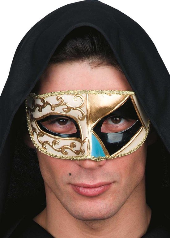 Zwarte Venetiaans masker voor vowassen - Verkleedmasker | bol.com