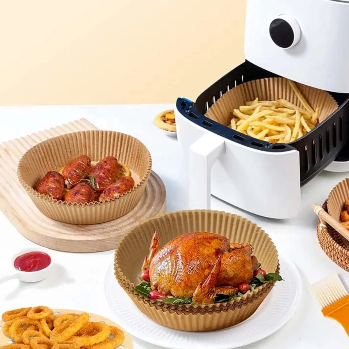 Bewello Airfryer Bakpapier Rond - 20 cm - Airfryer Bakpapier XL ...