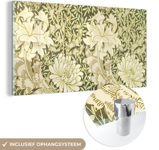 MuchoWow® Glasschilderij 160x80 cm - Schilderij acrylglas - Rozen ...
