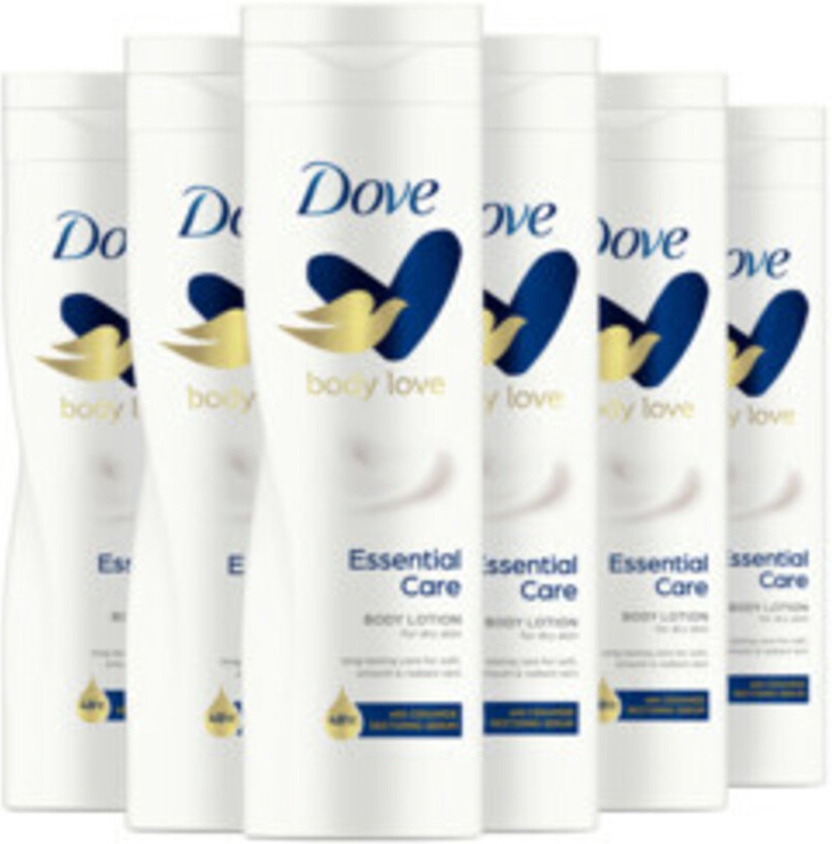 Dove Body Love Bodylotion - Essential Care - met Ceramide Restoring Serum - 6 x 250 ml | bol