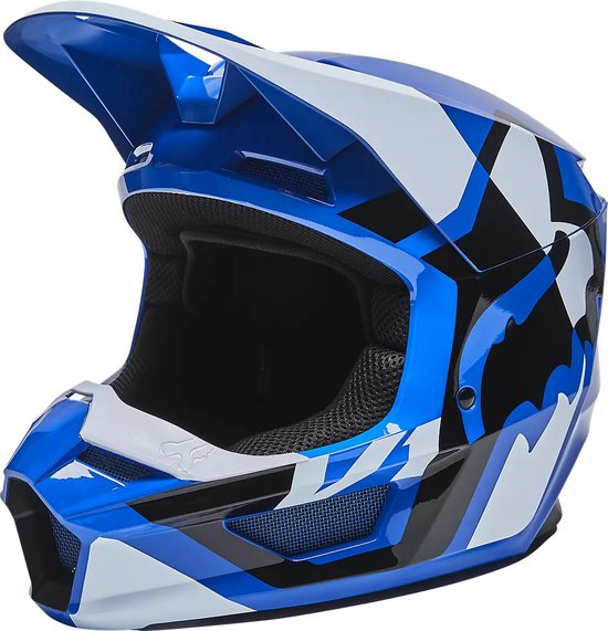 Fox Racing - V1 Lux - Crosshelm Scooter Motocross Helm - Blauw - Large ...