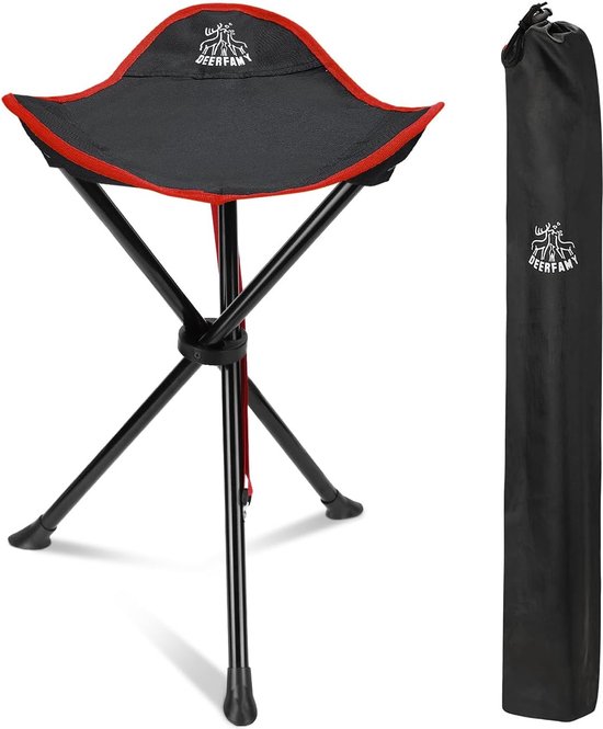 opvouwbare kampeerstoel driepotige kruk draagbare 3-potige slacker ...