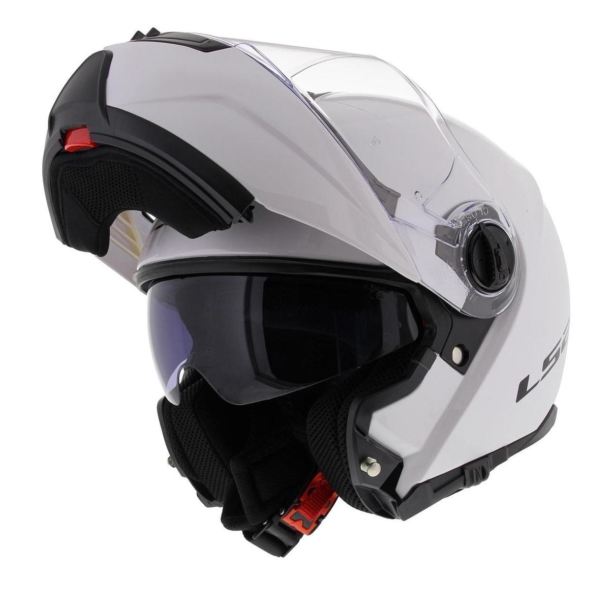 LS2 FF325 Strobe Solid systeemhelm - Motorhelm - Glans wit - Maat XL ...