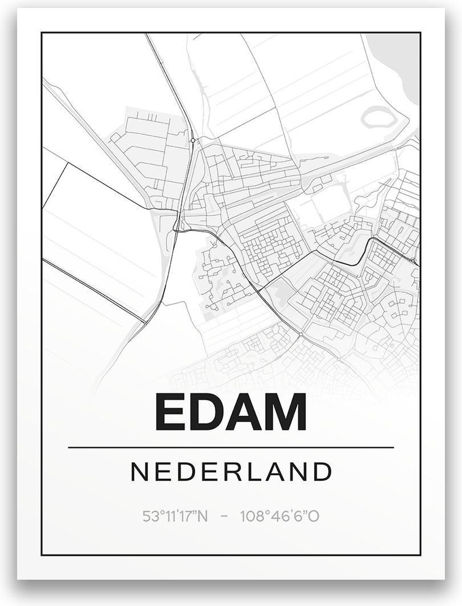 Poster/plattegrond EDAM - A4 | bol.com