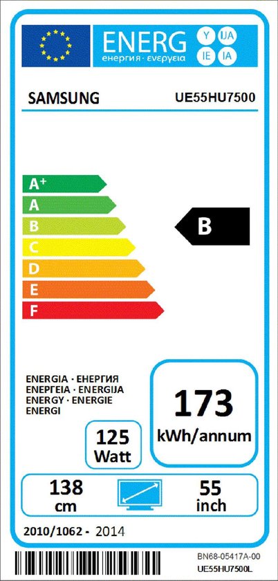 Samsung UE55HU7500L 55" 4K Ultra HD 3D-compatibiliteit Smart TV Wi-Fi ...