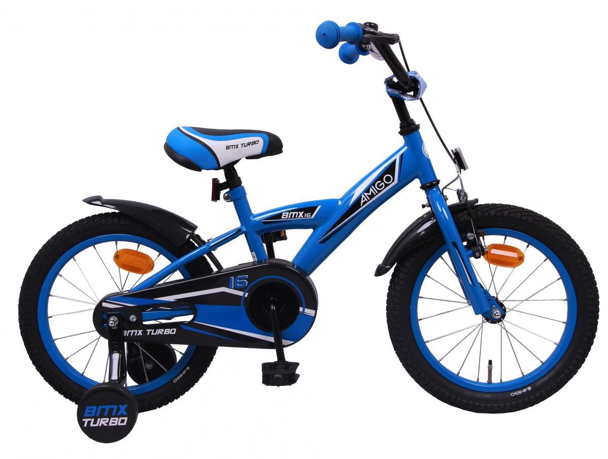 Amigo BMX Turbo Jongensfiets - Kinderfiets 16 Inch - Blauw | bol.com