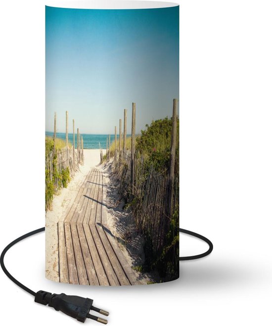 Lamp - Nachtlampje - Tafellamp slaapkamer - Zee - Hout - Zomer - 54 cm ...