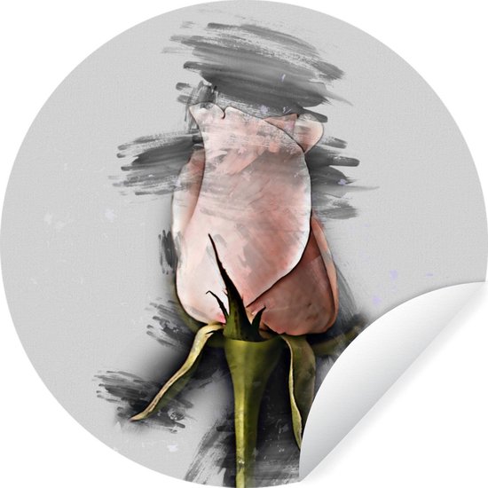 WallCircle - Muurstickers - Behangcirkel - Rozen - Bloemen - Potlood - Tekening - ⌀ 30... | bol