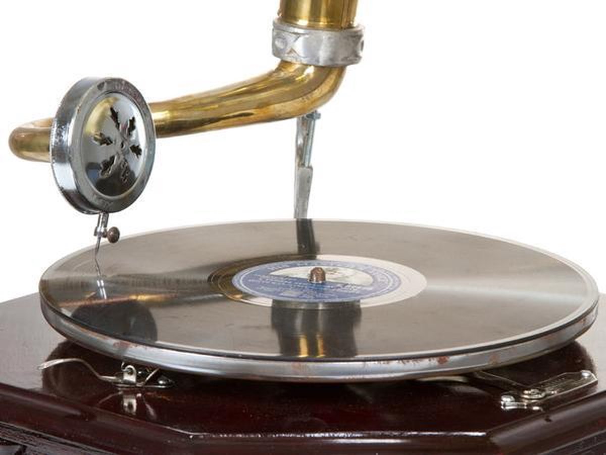 Grammofoon - Platenspeler - LP speler - Vierkant - Werkt echt ...