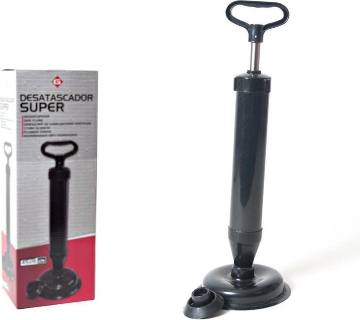 Ontstopper zuignap met krachtige pomp en zuig functie – 45x16x16cm ...