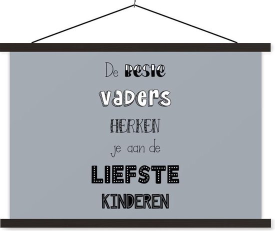 Posterhanger incl. Poster - Schoolplaat - De beste vaders - Vaderdag ...