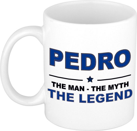 Cadeau prénom Pedro - L'homme, le mythe la légende tasse à café / tasse 300 ml - nom /... | bol.com