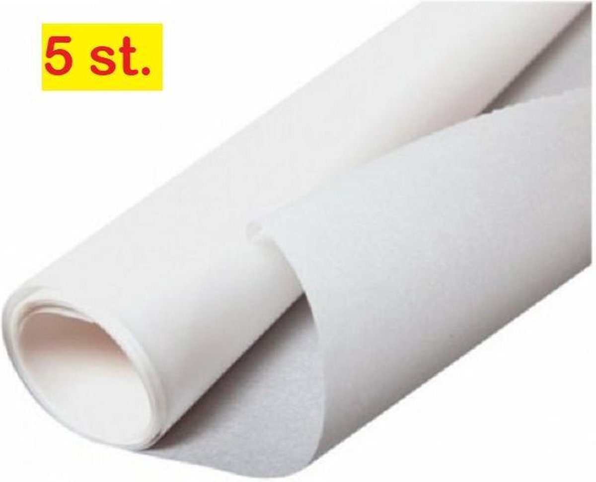 bol.com | PATROONPAPIER wit - 10 x 1 meter - **5 rollen**