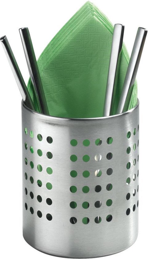 Keukengerei Houder Zilver - Spatelpot - Bestek Afdruiprek - Afwasrek ...