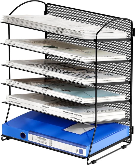 6 Tier Bureau Opgeruimde archiveringsbak Office File Sorter Document ...