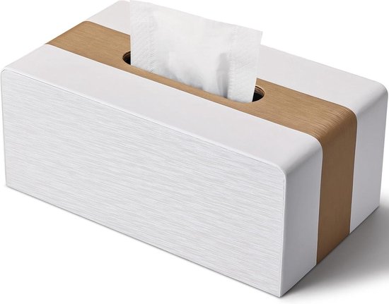 Cosmetische doekjes Box tissuedoos van PU-leer - Luxe tissues box ...