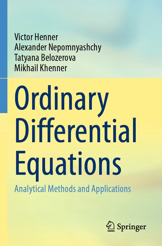 Ordinary Differential Equations 9783031251320 Victor Henner Boeken Bol