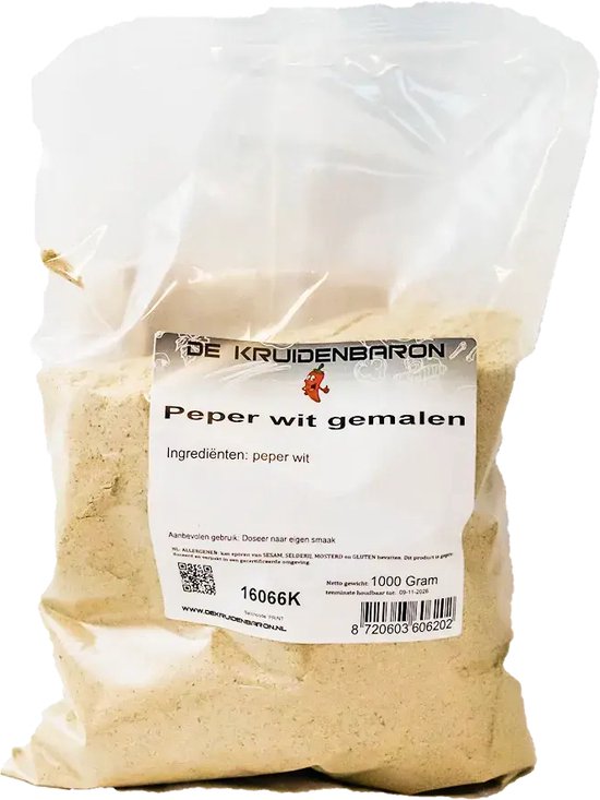 Witte gemalen peper | bol