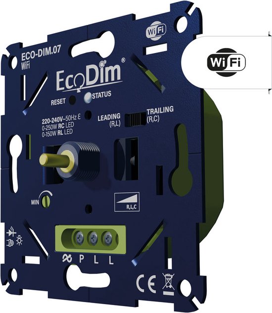 EcoDim WiFi led dimmer, ECO-DIM.07 WiFi, druk/draai, inbouw, 250W LED, voor alle... | bol