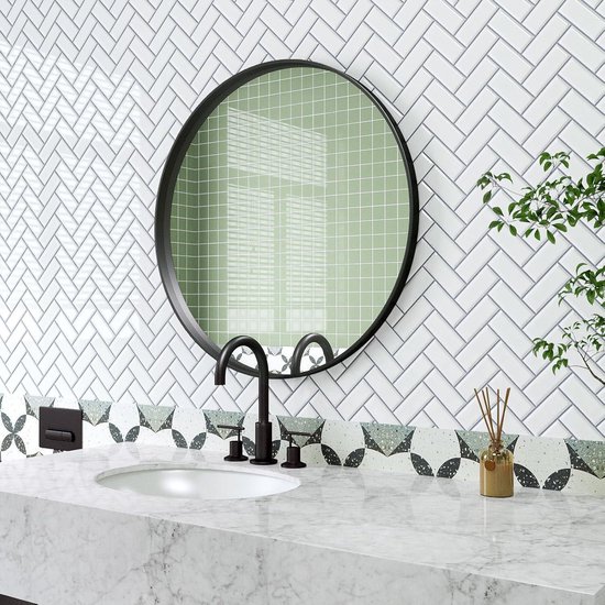 PVC Tegels Zelfklevend Wit 6 Stuks - VaryPaper Tegelstickers | bol