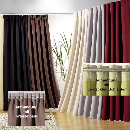 XXL Decoratiegordijn, Ondoorzichtig Verduisteringsgordijn, Thermisch ...