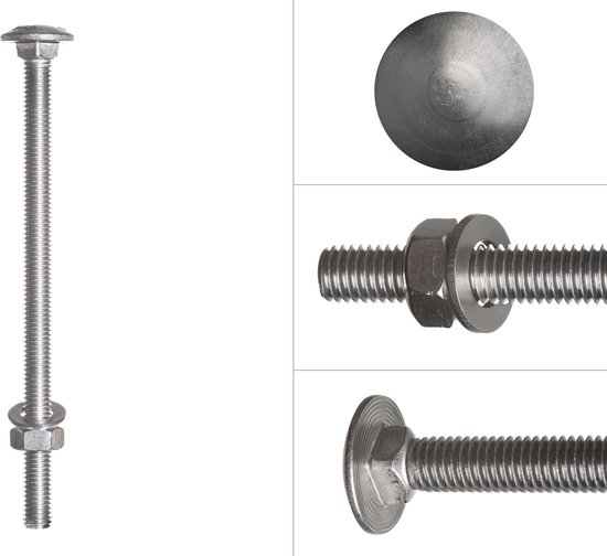 Wovar Slotbouten RVS M8 x 130 mm | 25 stuks | bol