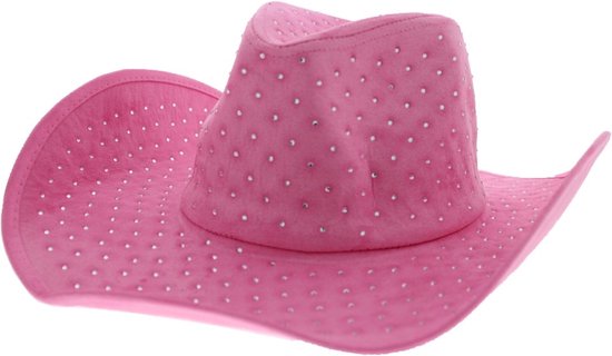 Zac's Alter Ego - Luxury Diamante Stone Hoed - Cowboyhoed - Roze | bol