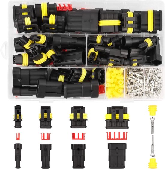 300 stuks kabelconnectoren, 1 2 3 4-polige connectoren, waterdichte stekker,... | bol