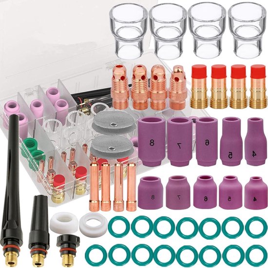 48 STKS TIG Lastoorts Stubby Gas Lens Kit - WP-17/18/26 - Alumina ...
