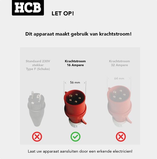HCB® - Professionele Horeca Inductie kookplaat - 2 pitten - 7 kW - 400V ...