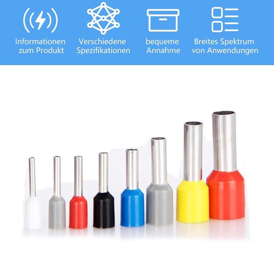 Insulated Ferrules Set - 2000 Pieces, 0.5mm² - 10mm² Wire Connection ...