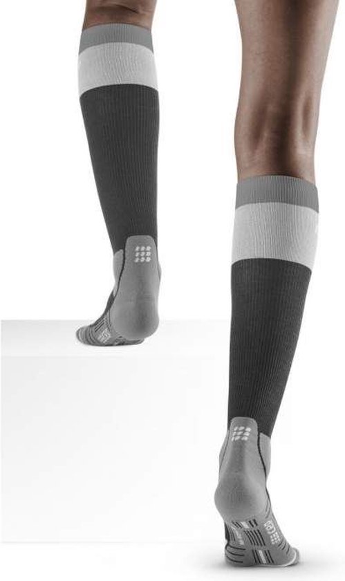 CEP Hiking Light Merino Tall Compressie wandelsokken - Grijs - Kuitomvang Dames 32-38 cm | bol