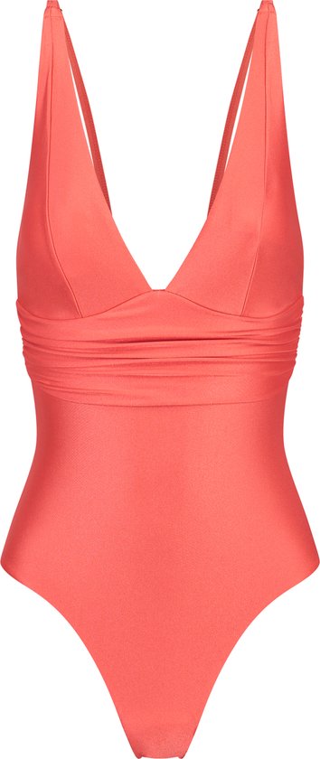 Hunkemöller Dames Badmode Badpak Shaping Luxe - Rood - maat 48 | bol