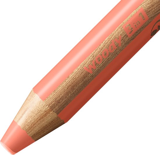 STABILO Woody 3in1 - Pastel Rood | bol