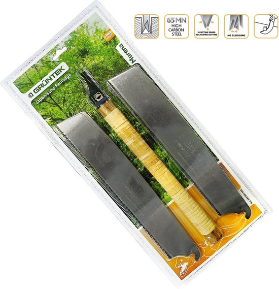 Japanse zaag 300 mm - 2 bladen - voor grove en fijne snede - trekzaag ...