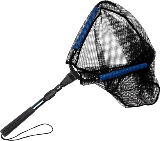 Opvouwbaar draagbaar visnet - telescopische stang - vangen en loslaten ...