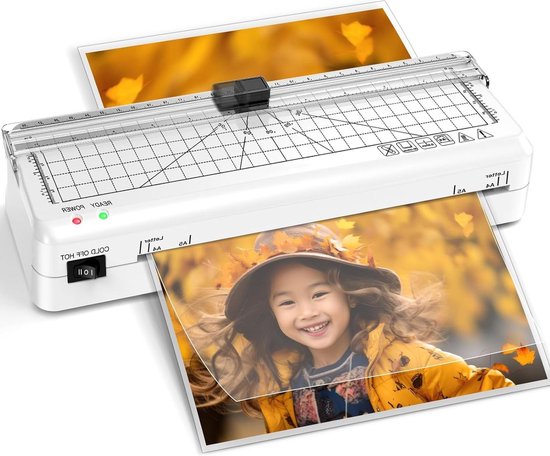Lamineermachine - Snelle Opwarmtijd van 70 sec - Papierafsnijder ...