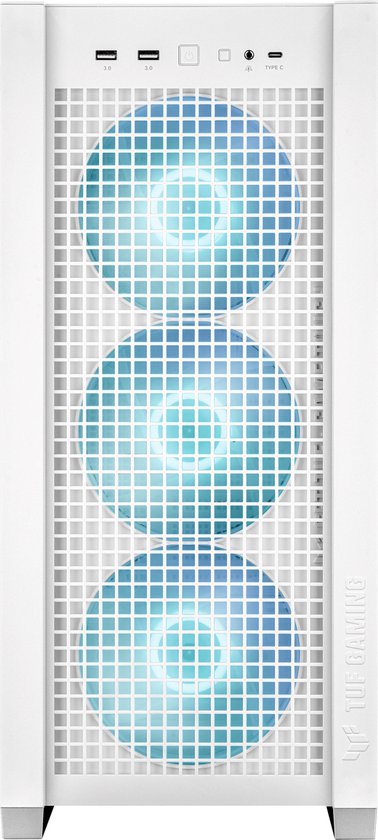 ASUS TUF Gaming GT302 ARGB White - PC-behuizing - Midtowermodel - EATX ...