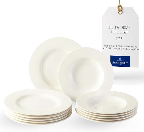 Serviesset 12 persoons Premium porselein Geschikt voor de vaatwasser ...