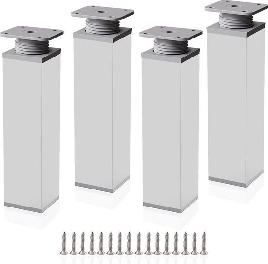 Tafelpoot Verhoger verstelbaar aluminium tafelpoten voor meubels 200 mm ...